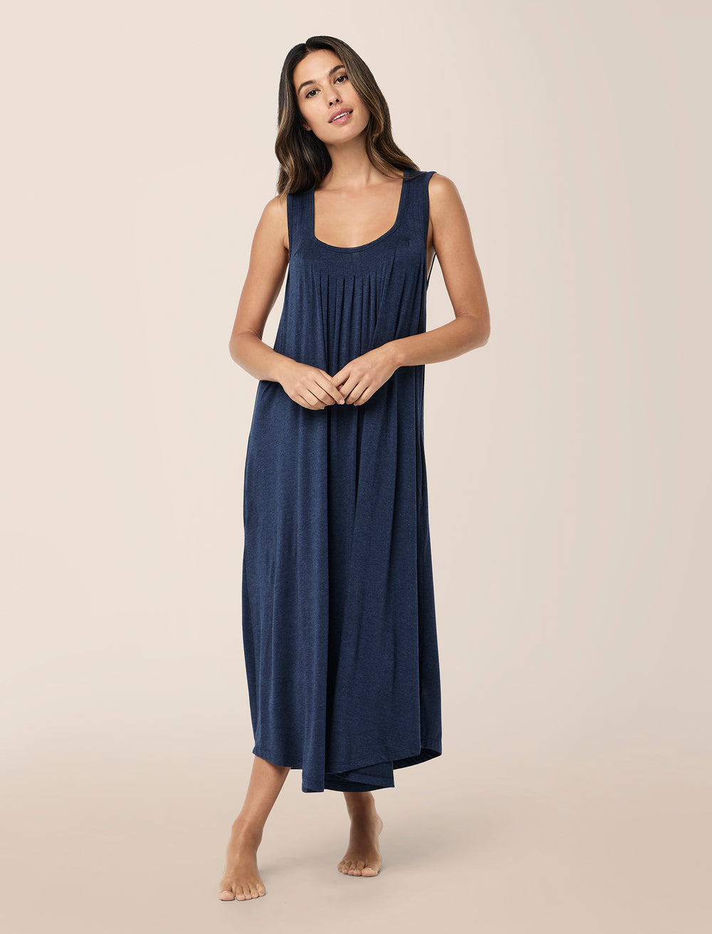 Kate Modal Soft Pleat Front Maxi Nightie