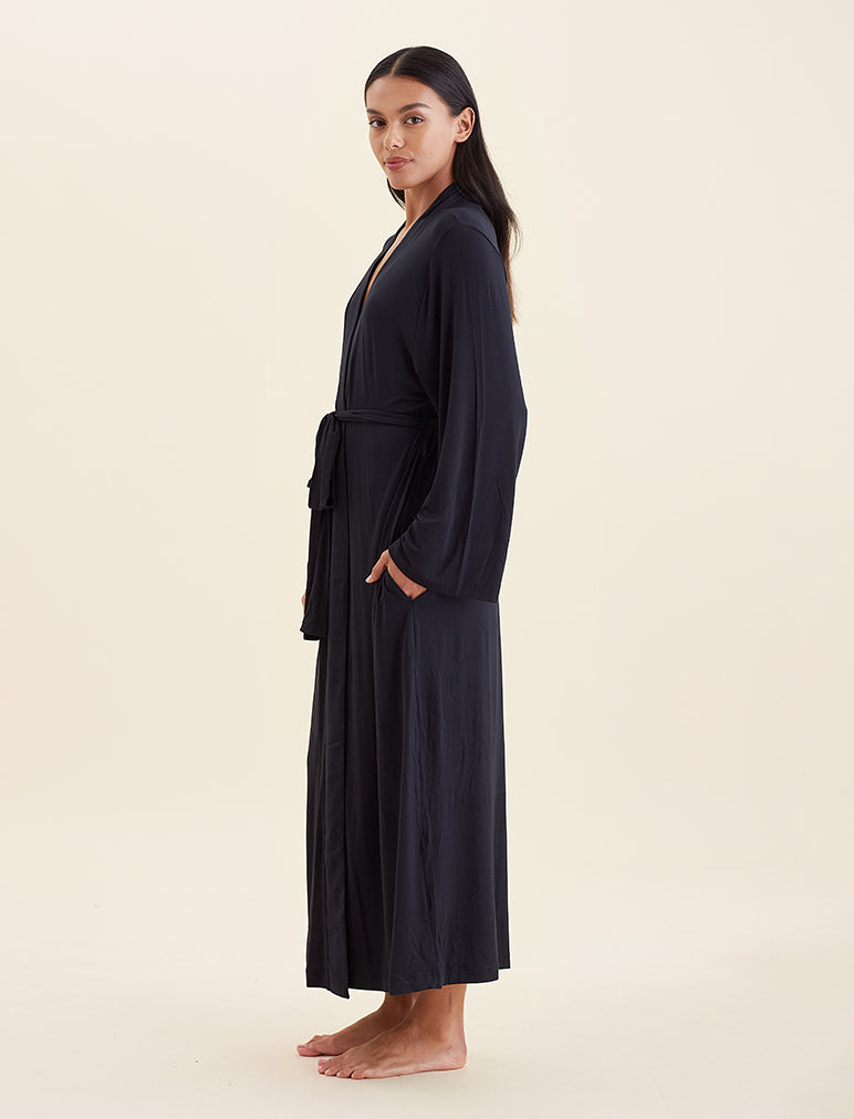 Papinelle | Modal Soft Maxi Robe in Black – Papinelle Sleepwear AU