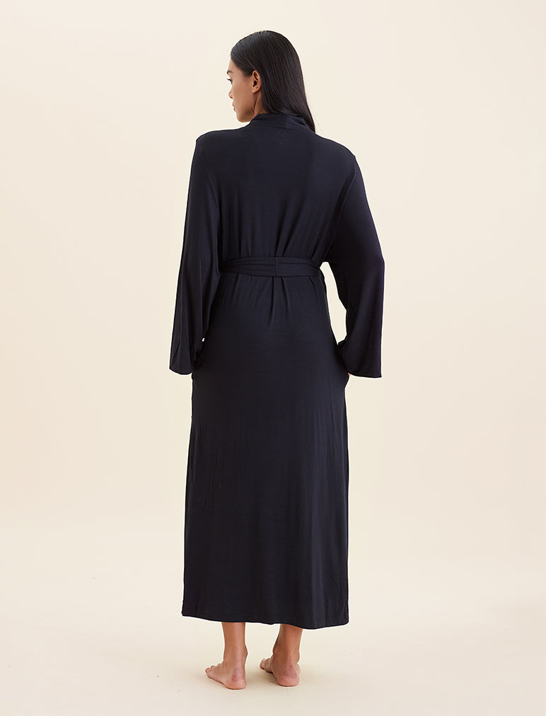 Papinelle | Modal Soft Maxi Robe in Black – Papinelle Sleepwear AU