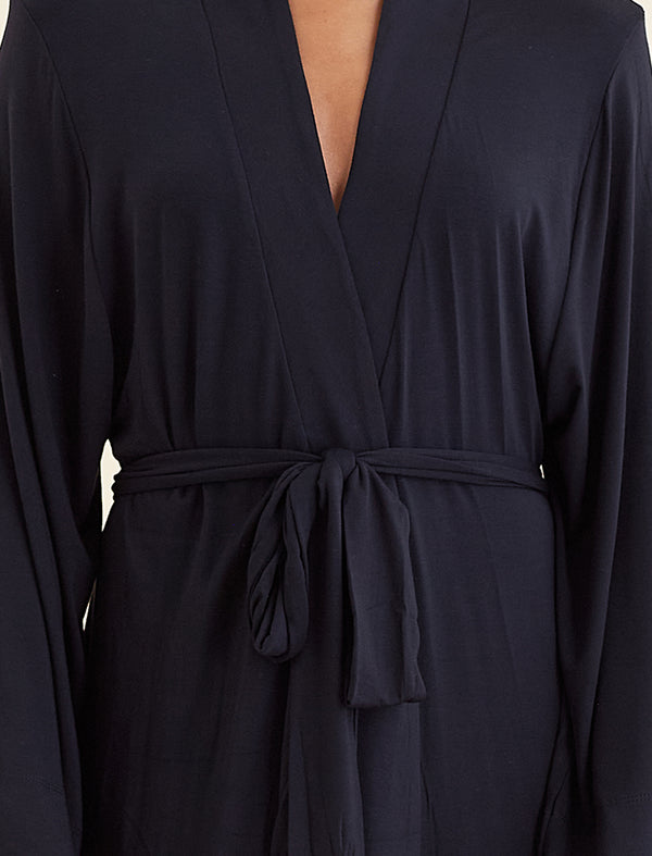 Papinelle | Modal Soft Maxi Robe in Black