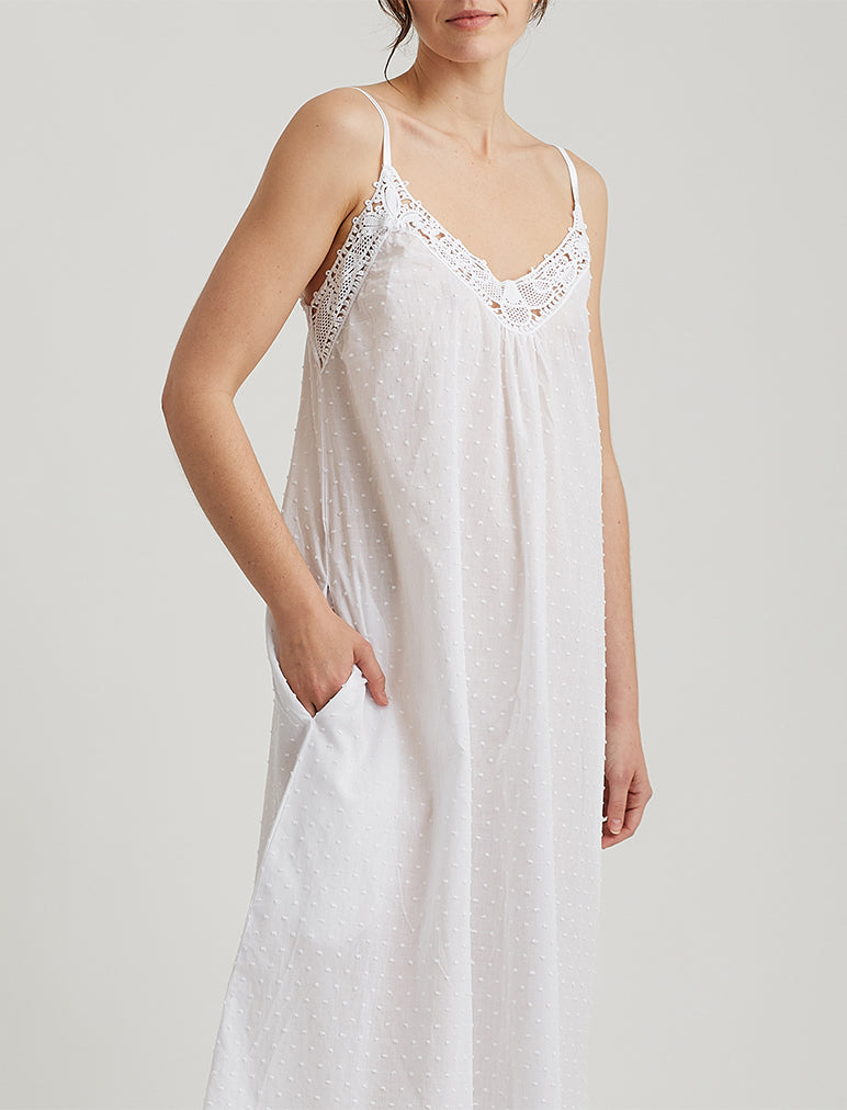 Swiss Dot Lace Front Maxi Nightie – Papinelle Sleepwear AU