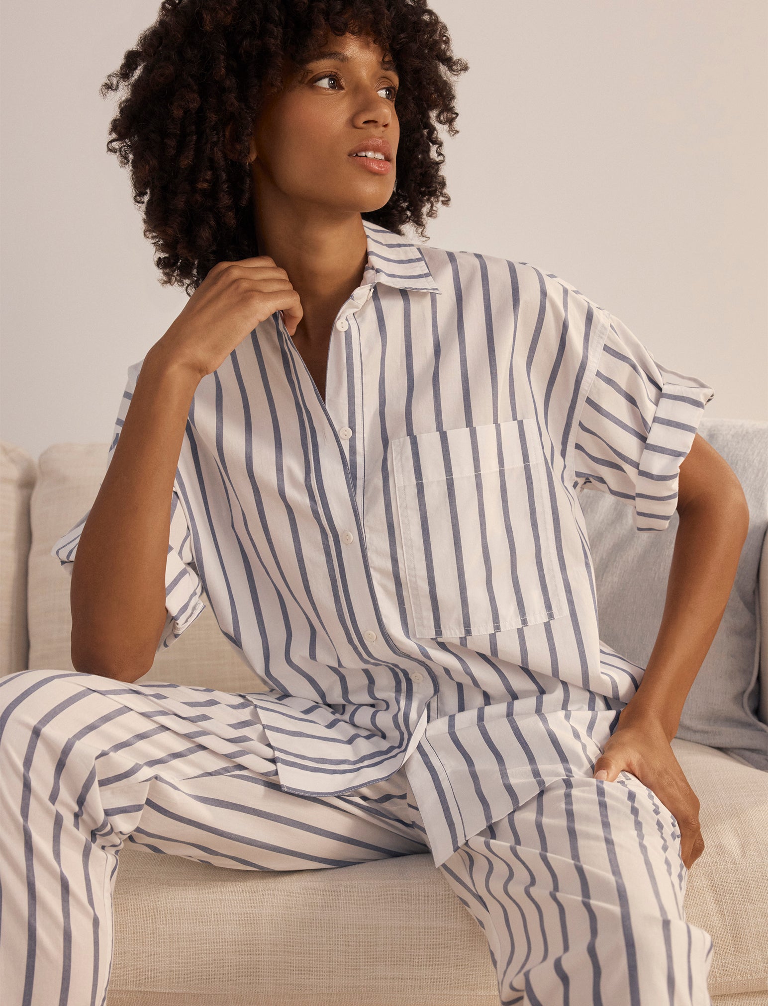 Tyler Cotton Full Length PJ Set