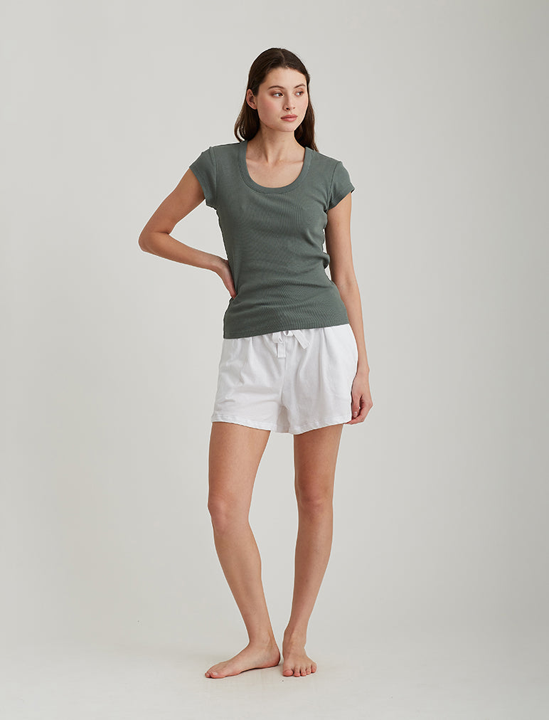 Milla Rib Shelf Bra Tee – Papinelle Sleepwear AU